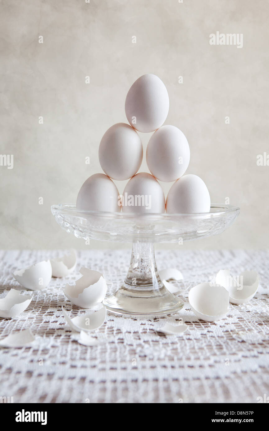 Eggs stacked pyramid hi-res stock photography and images - Alamy