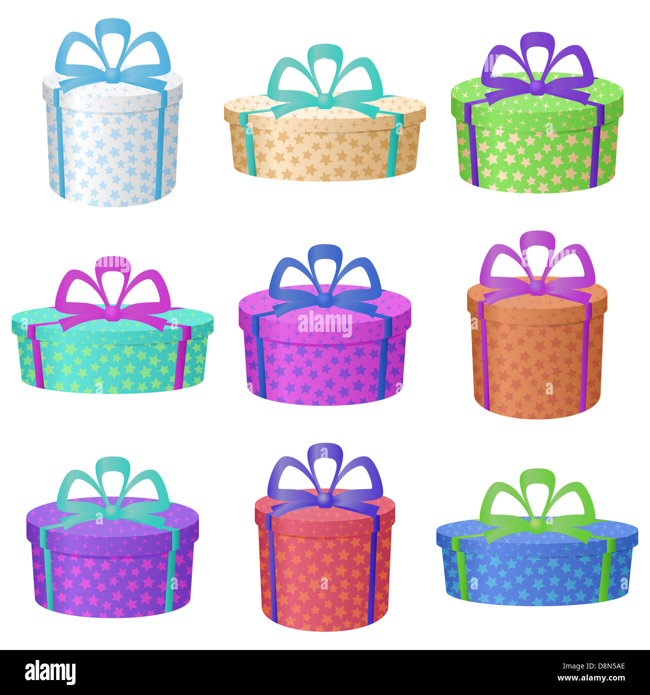 Illustration various gift boxes hi-res stock photography and images - Alamy