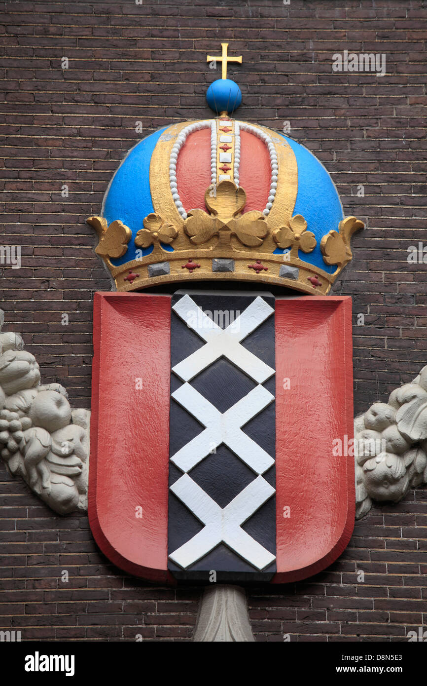 Netherlands, Amsterdam, Amsterdam Museum, entrance, relief Stock Photo ...