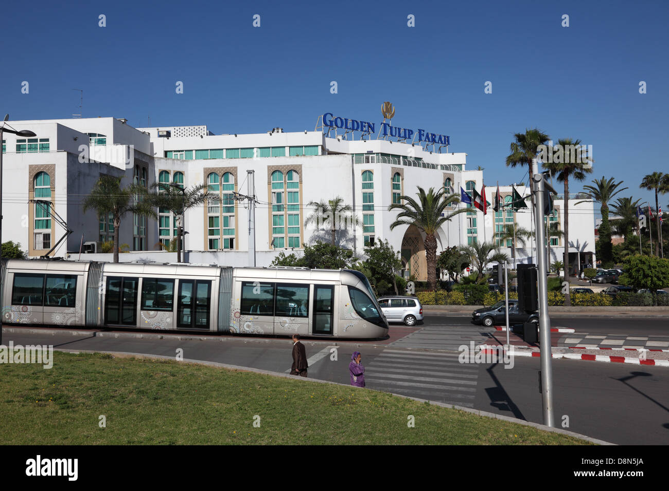 Modern tramway in the city of Rabat, Morocco Stock Photo - Alamy