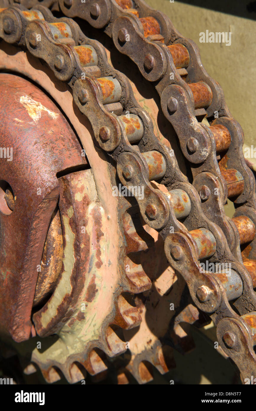 tooth wheel from old harvester Stock Photo - Alamy