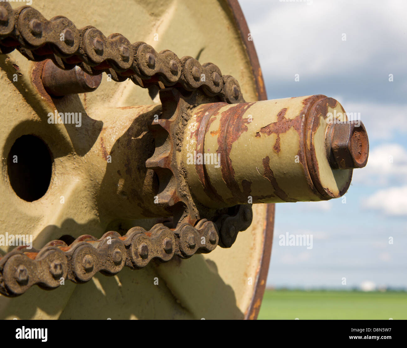 tooth wheel from old harvester Stock Photo - Alamy