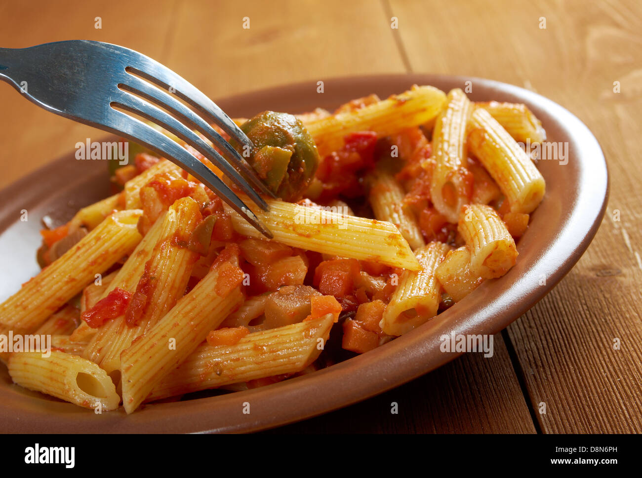 Italian Penne rigate pasta Stock Photo - Alamy