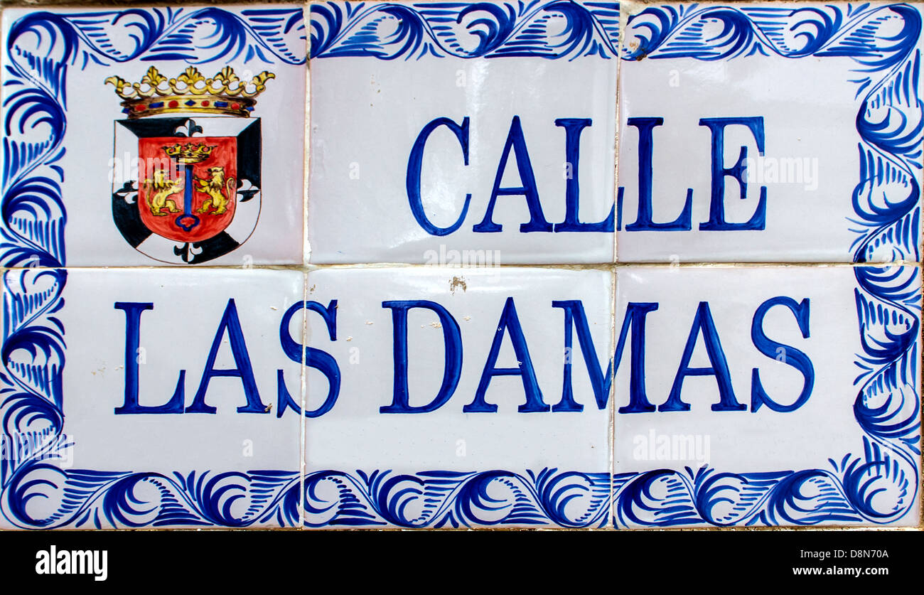 Street sign in Santo Domingo, Dominican Republic Stock Photo - Alamy