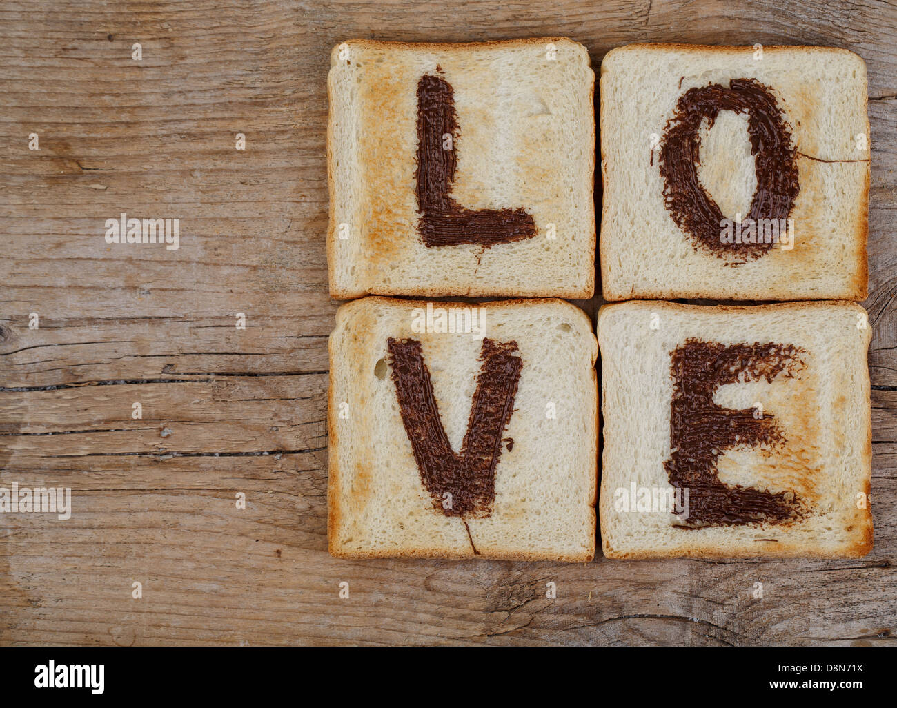 Love on Toast Stock Photo - Alamy