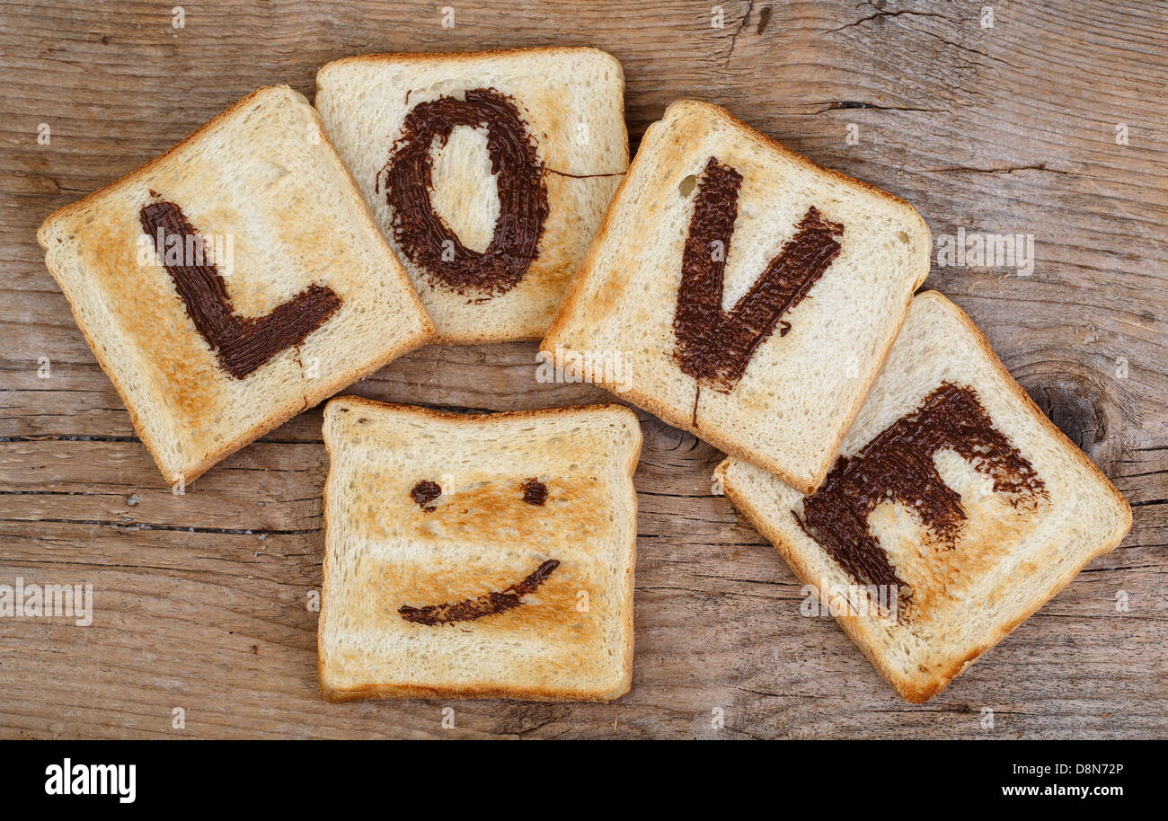 Love on Toast Stock Photo - Alamy