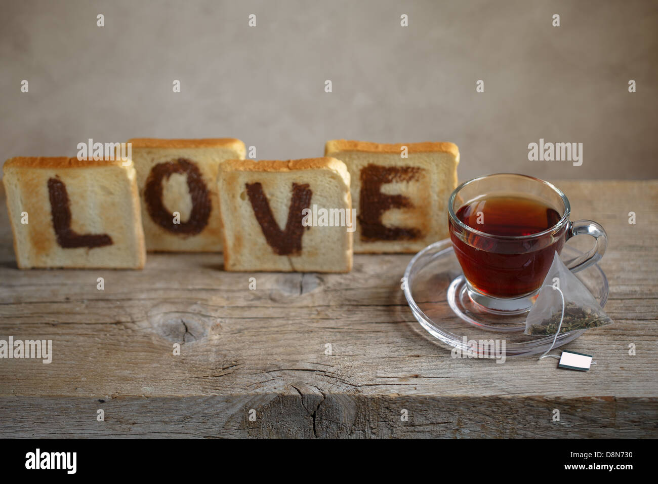 Love on Toast Stock Photo - Alamy