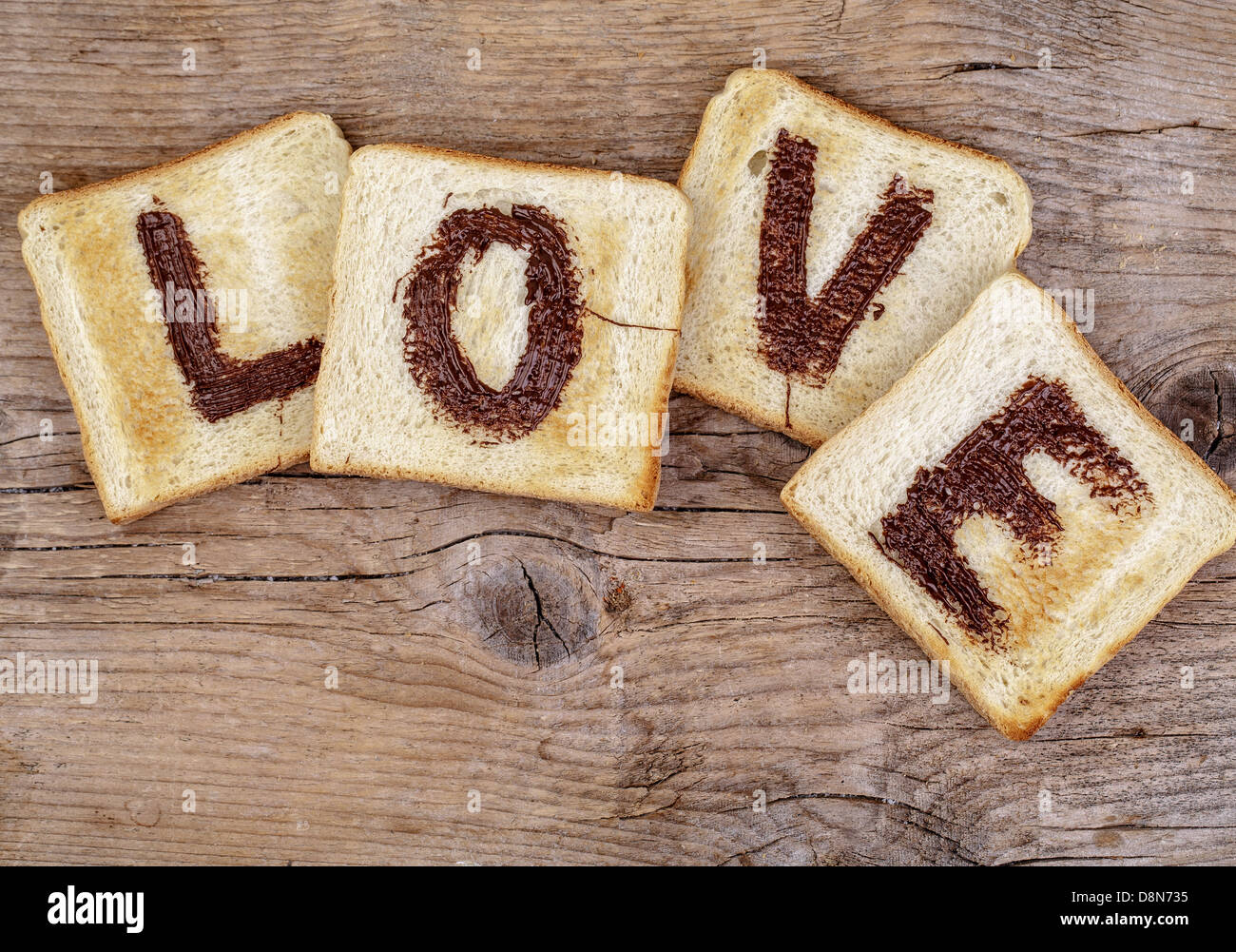 Love on Toast Stock Photo - Alamy