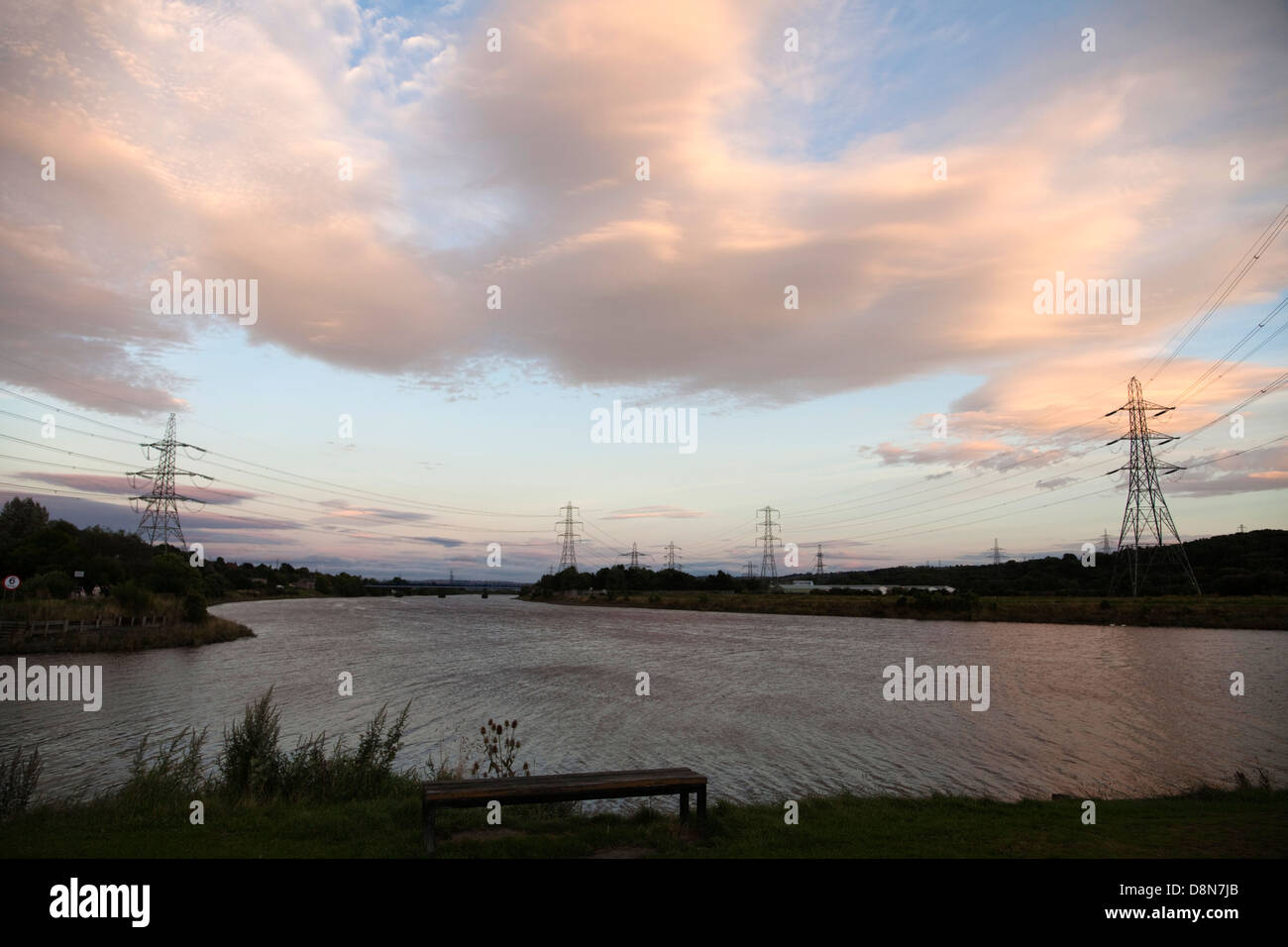 Tyne riverside at Newburn Stock Photo - Alamy