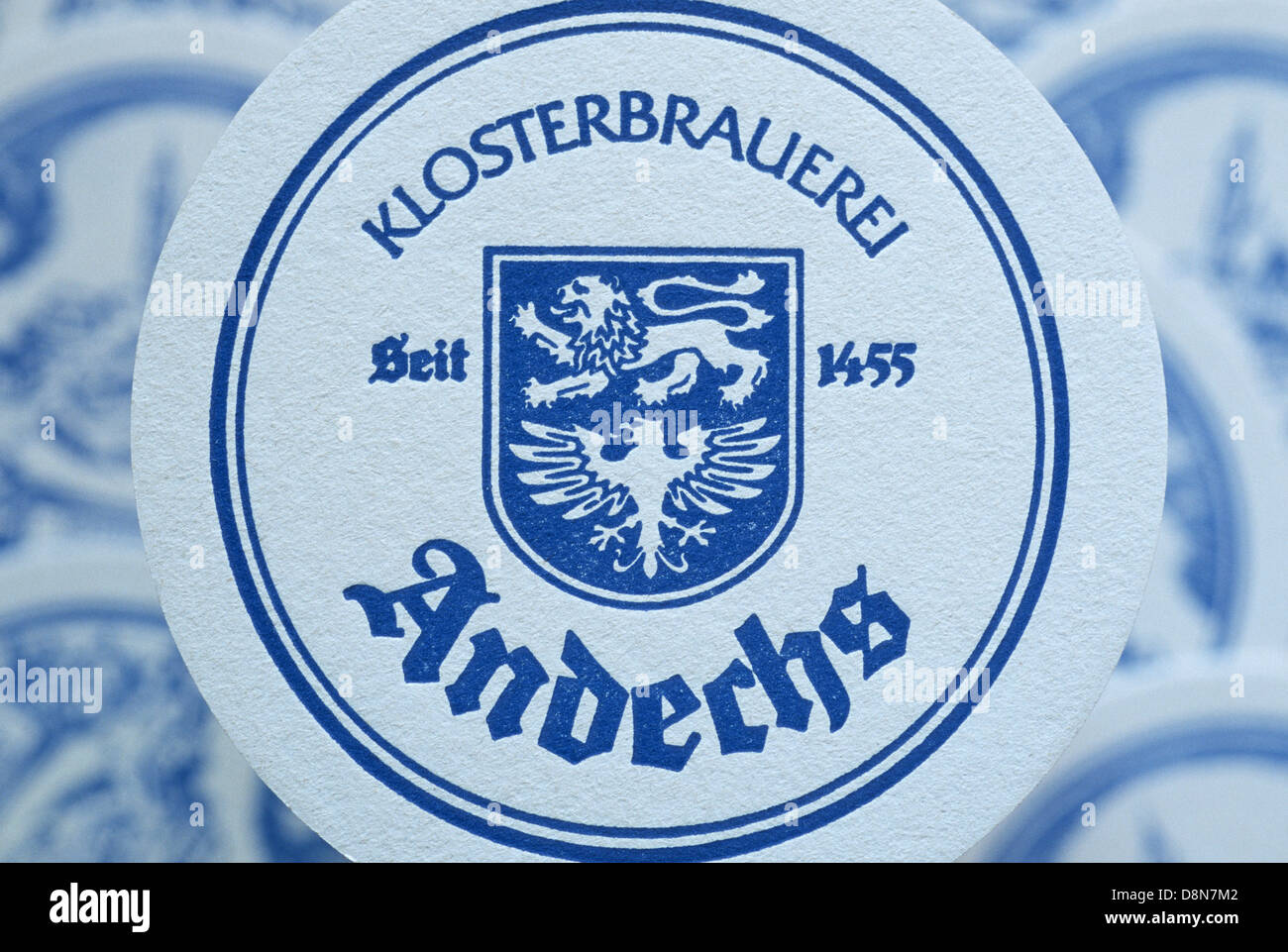 Coasters of the Andechs brewery. Andechs, Germany Stock Photo - Alamy