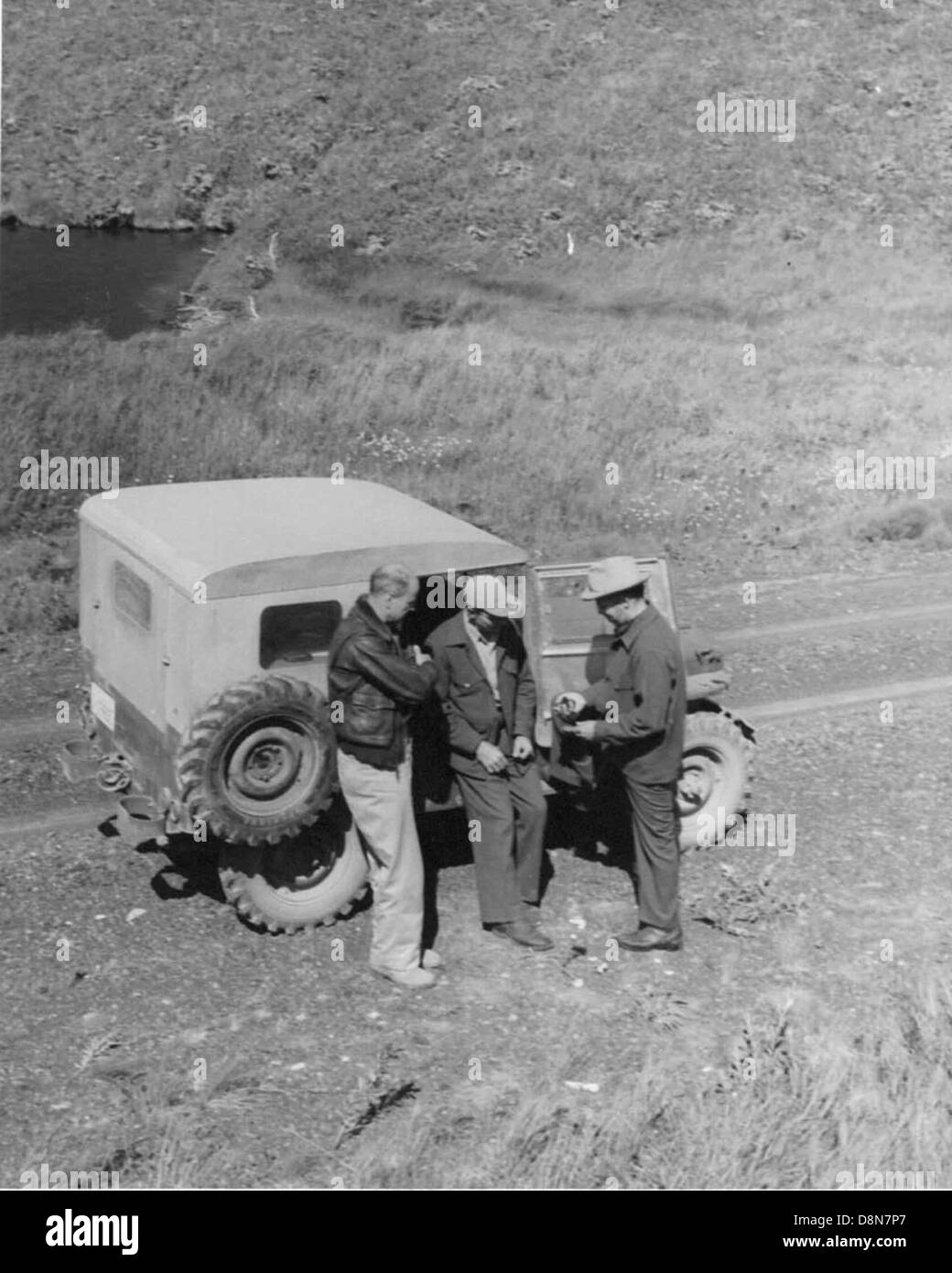 This image shows a Jeep used for patrol in areas accessible via highway ...