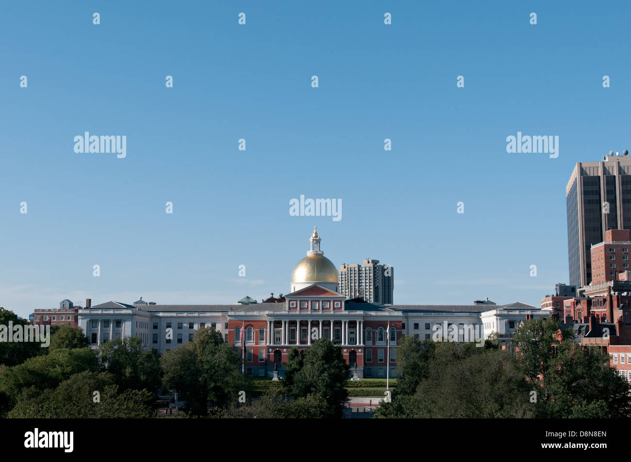 Aerial photo of the Boston Common in Boston Massachusetts Stock Photo ...
