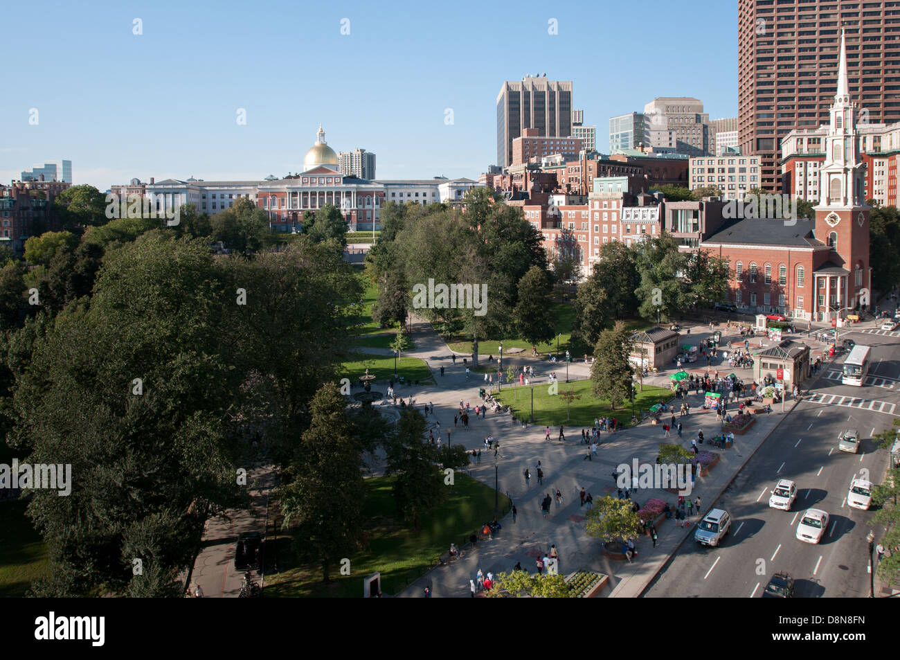 Boston common aerial hi-res stock photography and images - Alamy