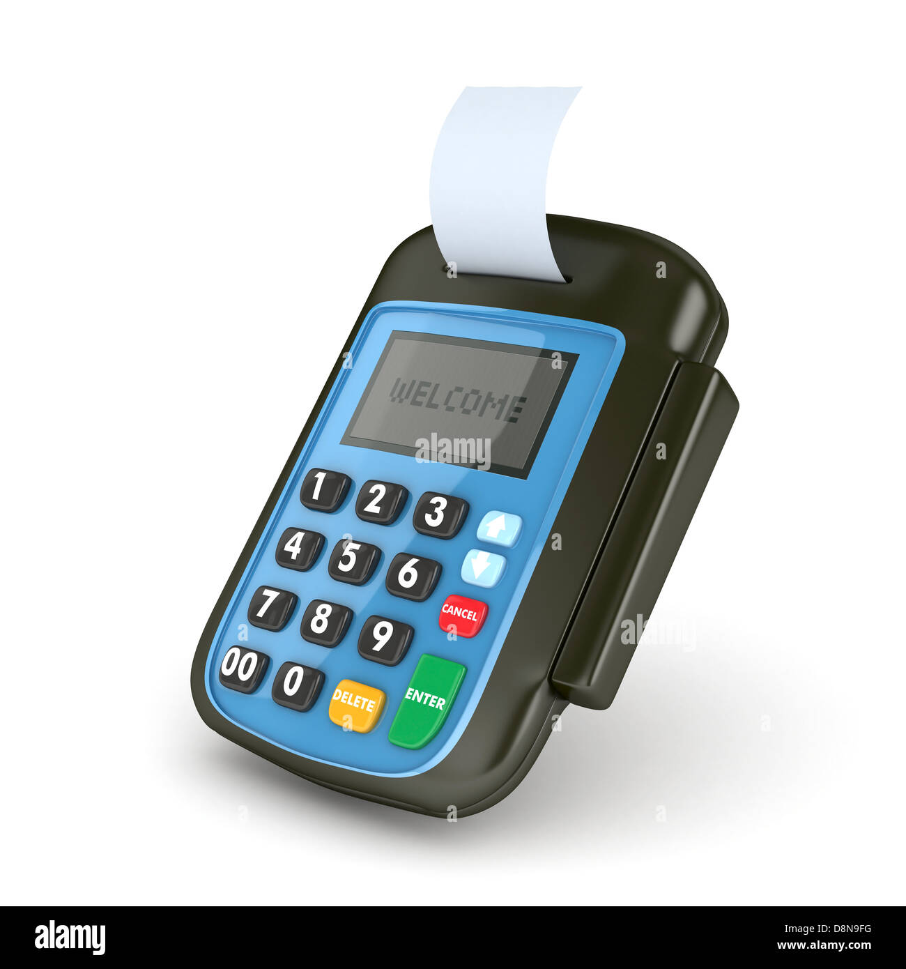 3D POS Terminal isolated Stock Photo - Alamy