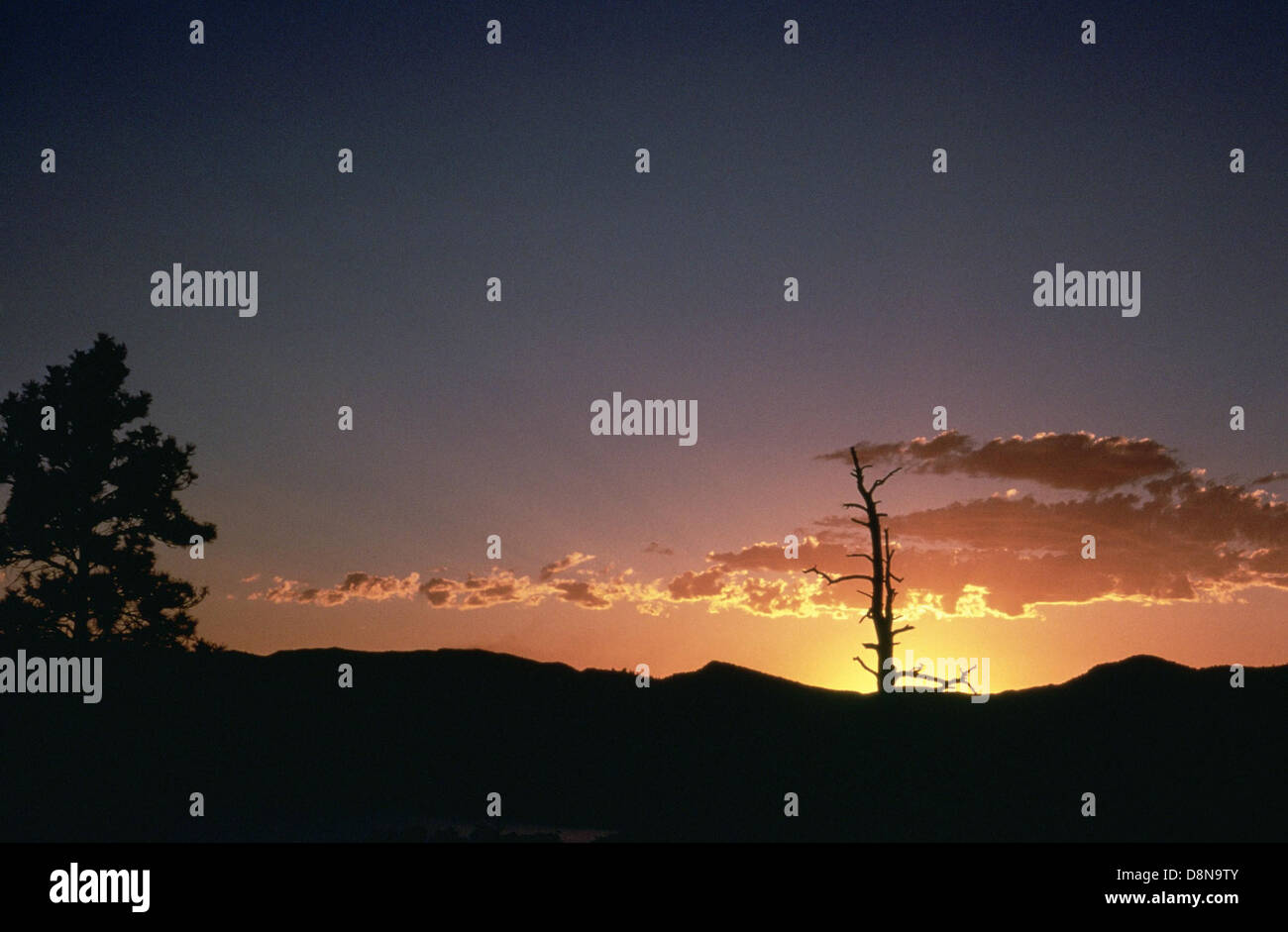 This image captures the stunning sunset view over Flaming Gorge in Utah ...