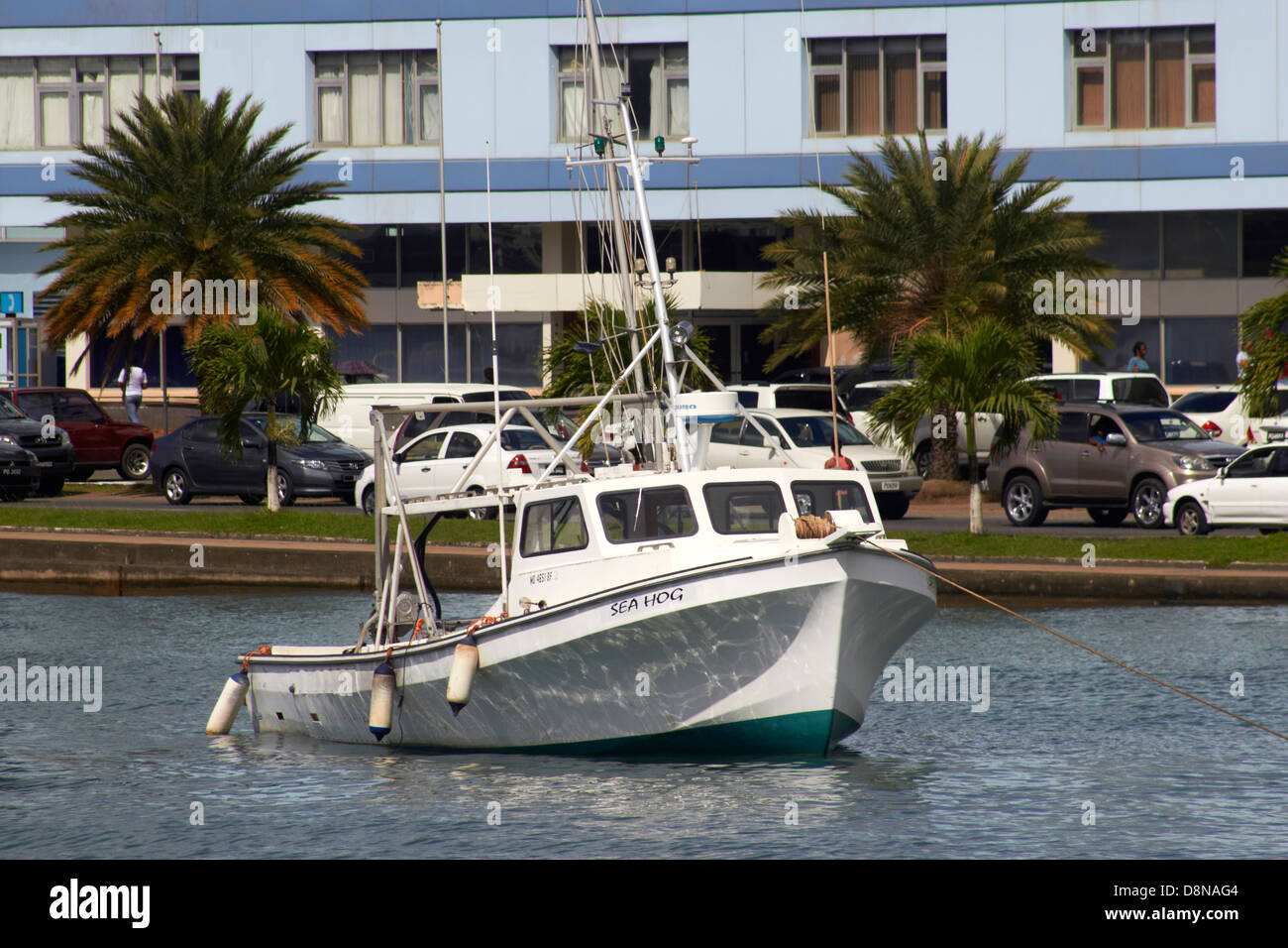 Sea Hog sailing boat at Saint Lucia Caribbean Stock Photo - Alamy