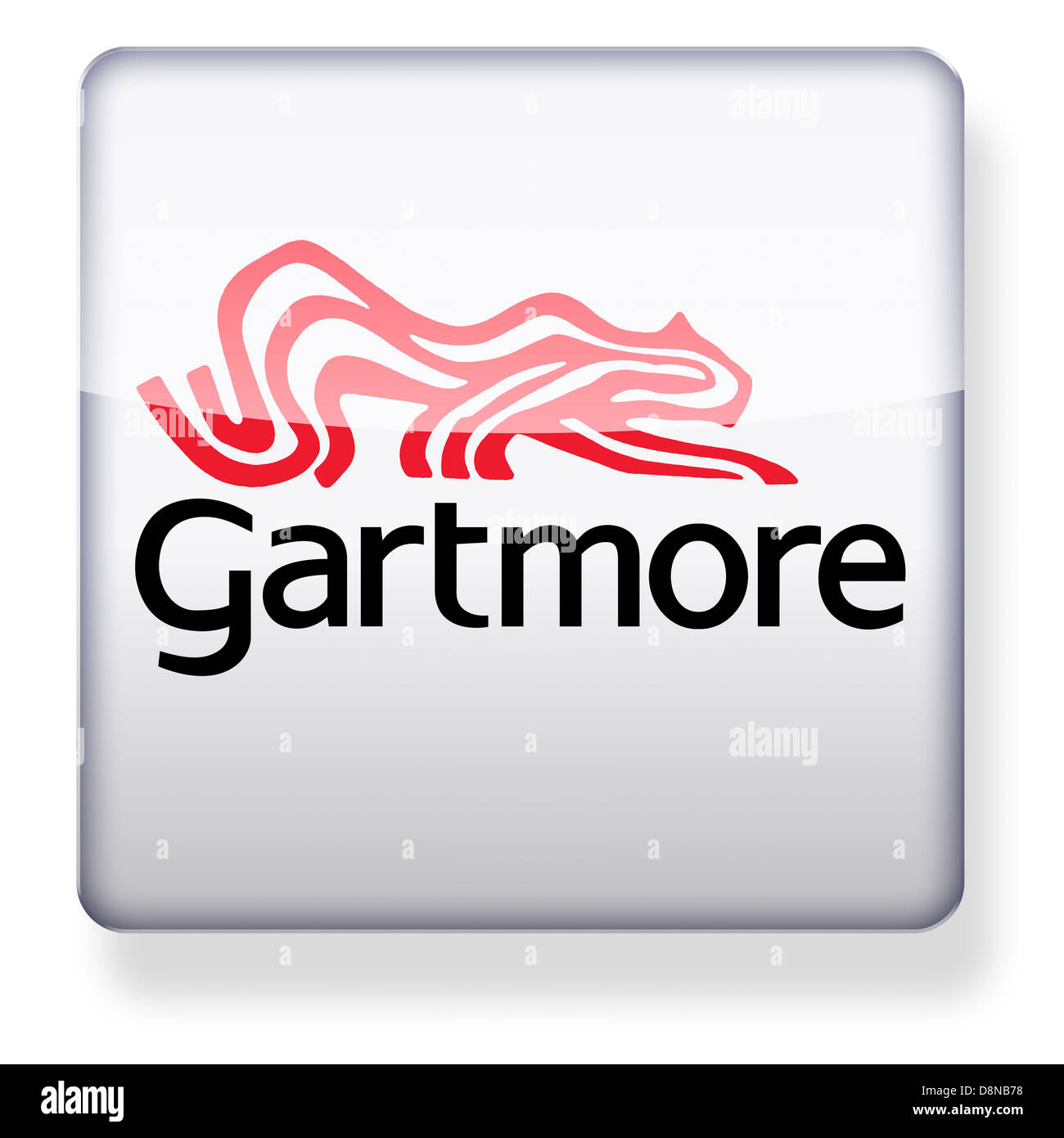 Gartmore logo as an app icon. Clipping path included Stock Photo - Alamy
