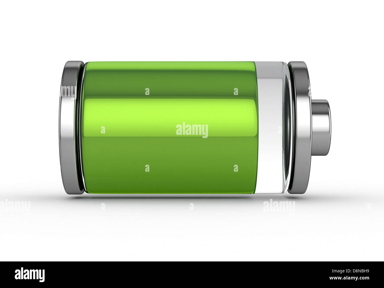 3D Low Battery symbol white isolated Stock Photo - Alamy