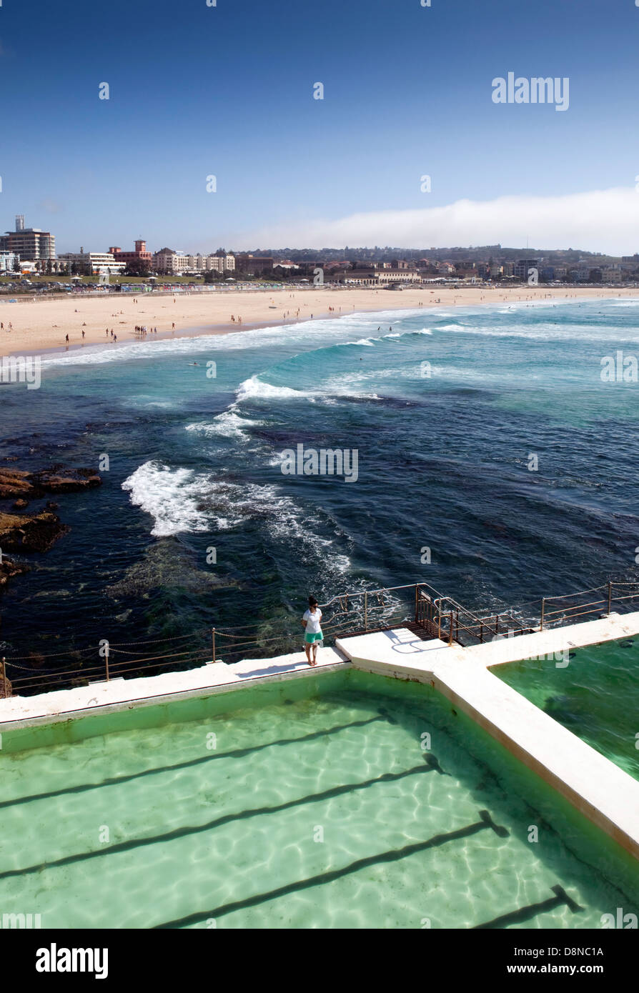 A view of the pool at the Bondi Surf Bathers' Life Saving Club in ...