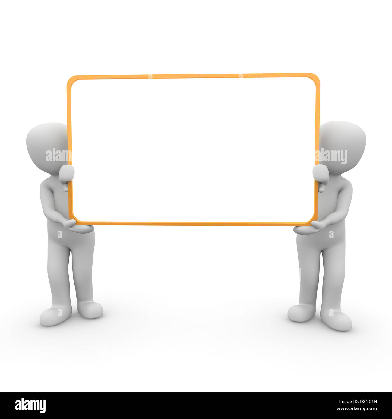 Two strong characters holding a plate firmly together Stock Photo - Alamy