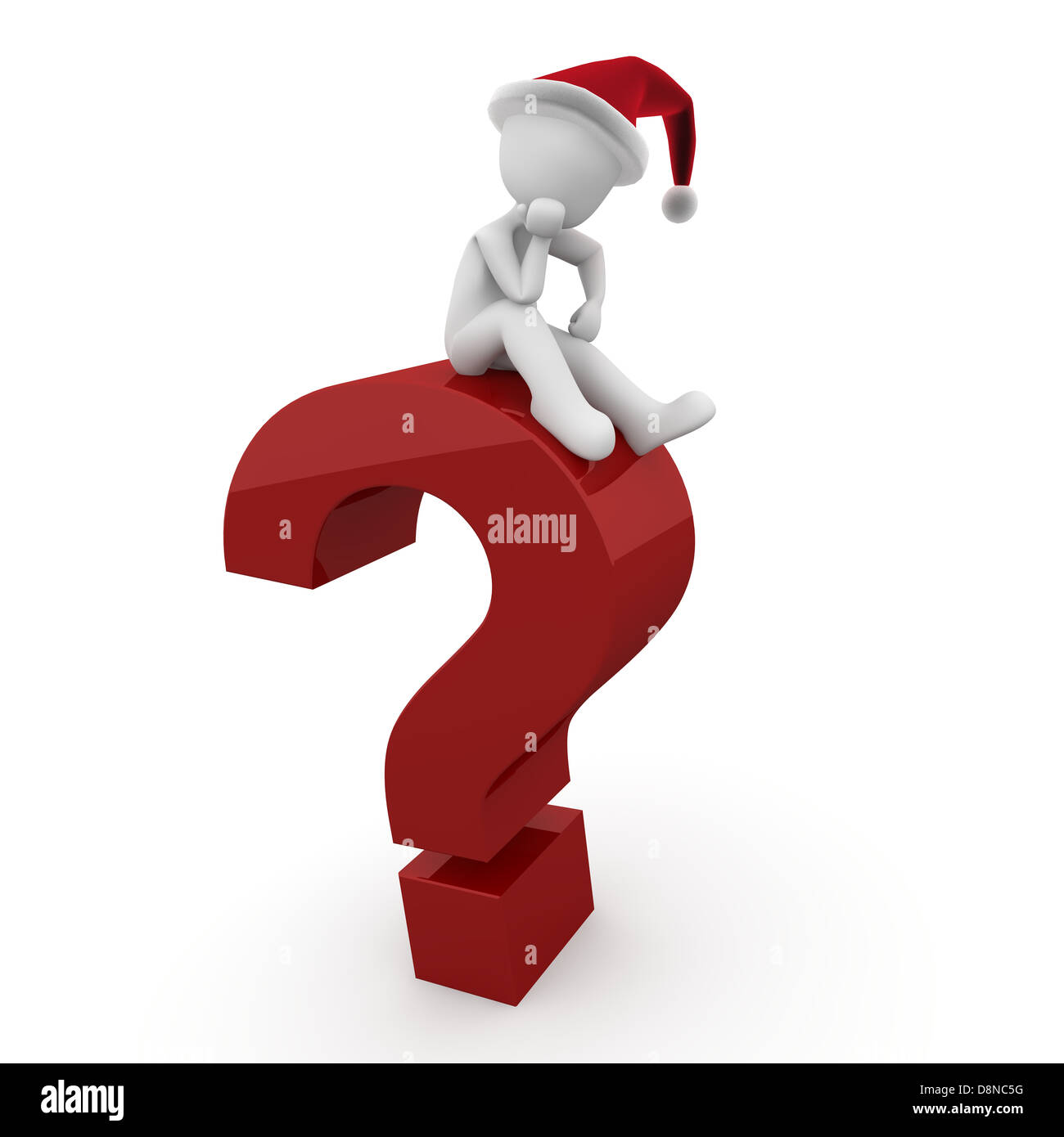 A character racking his head on the many questions at Christmas Stock ...