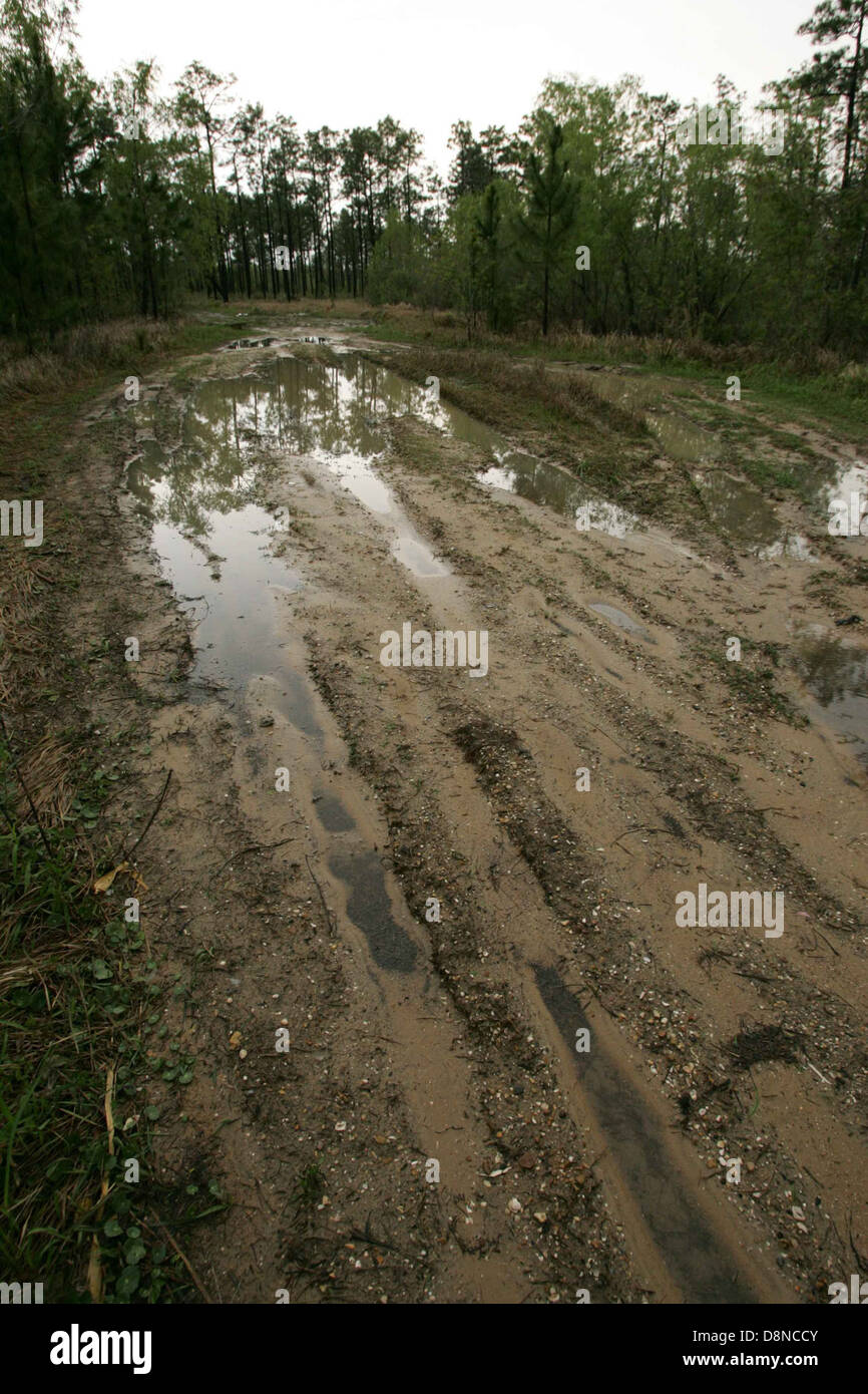 The image depicts the damage caused by trespassing on a nature reserve ...