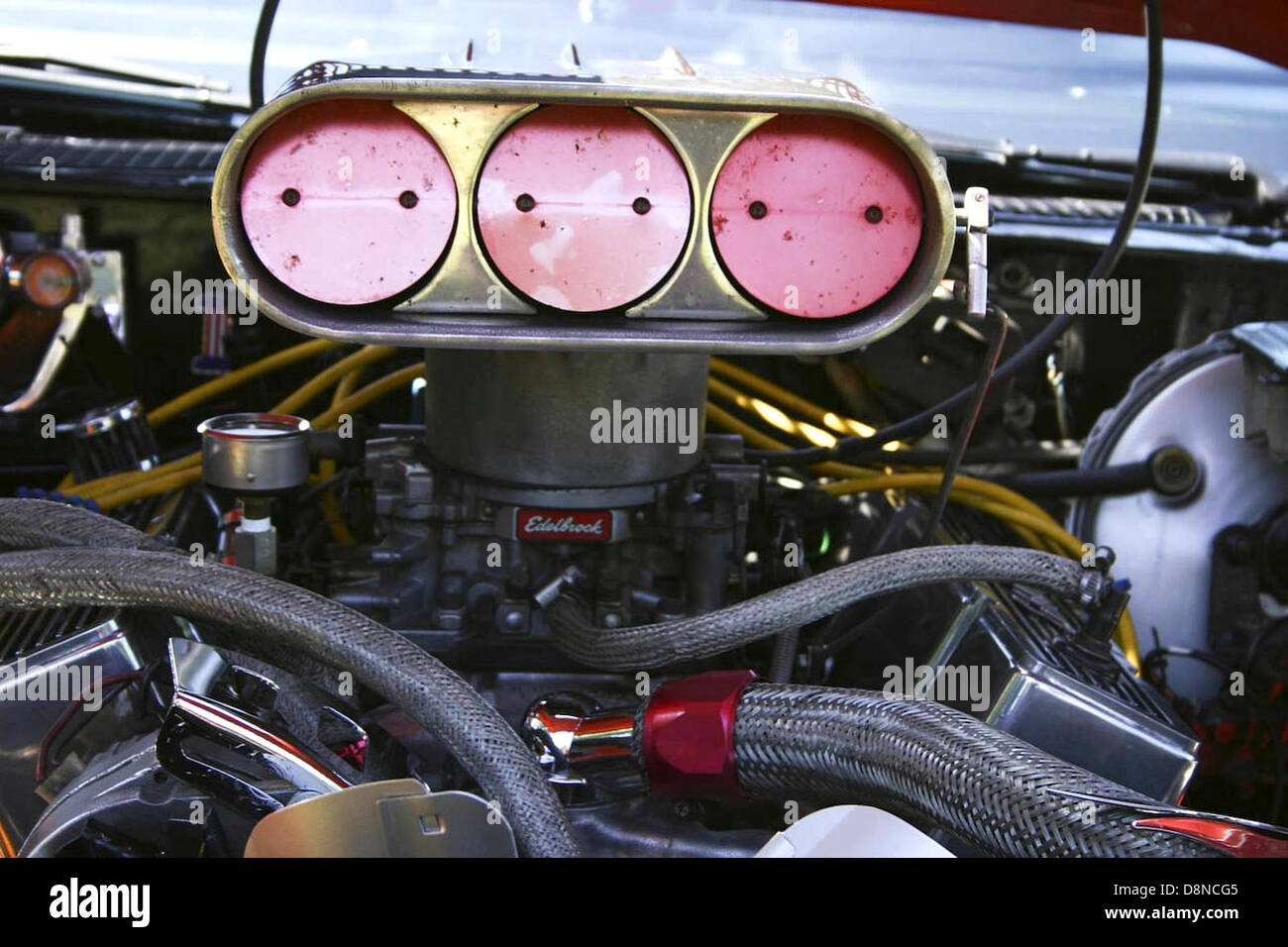 This photo showcases a car being tuned or styled, typically as part of ...