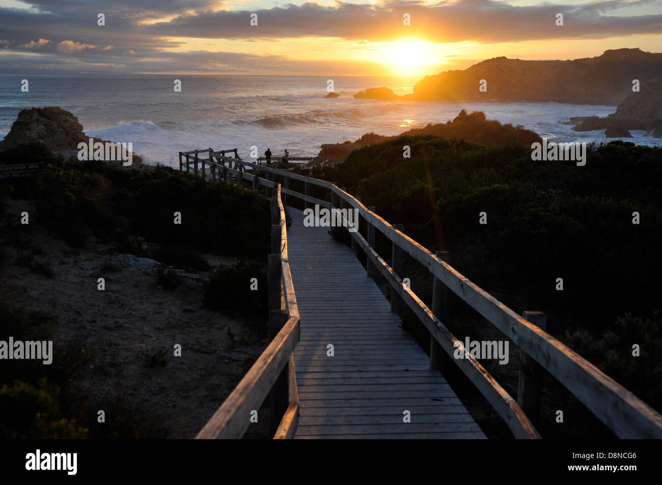 Board walk sunset of ocean, ocean view surf, ocean path, walkway ocean ...