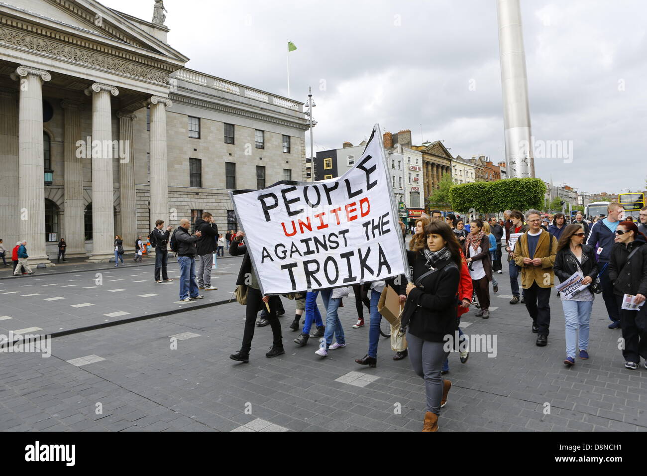 Protest against bank bailout hi-res stock photography and images - Alamy