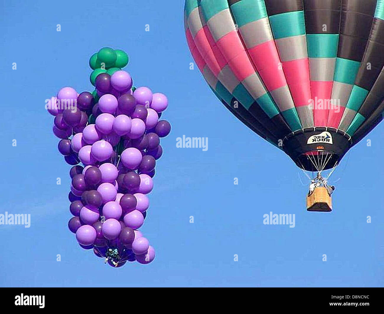 Two balloons hot air cluster sky Stock Photo - Alamy