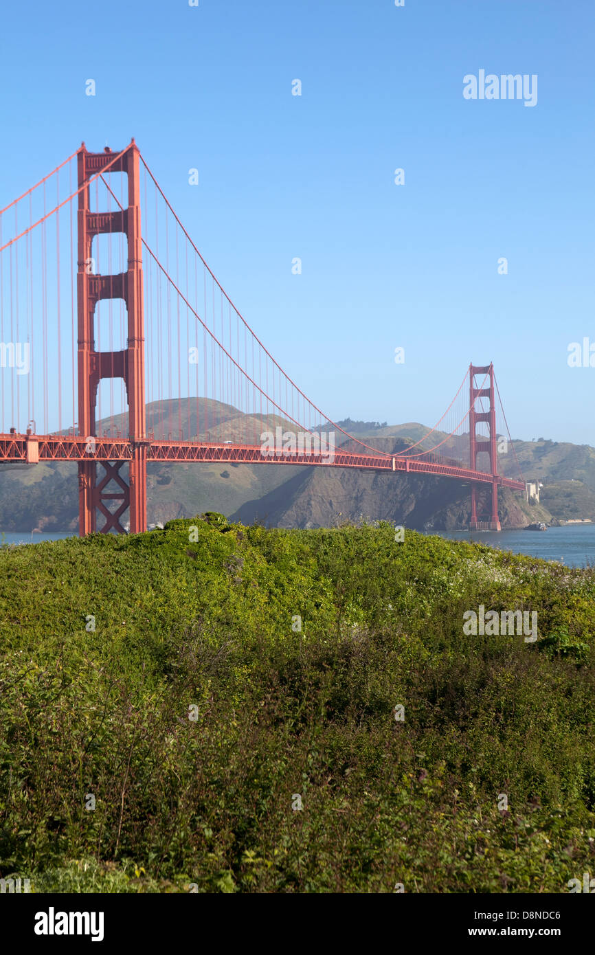A view of the Golden Gate bridge in San Francisco, California Stock ...