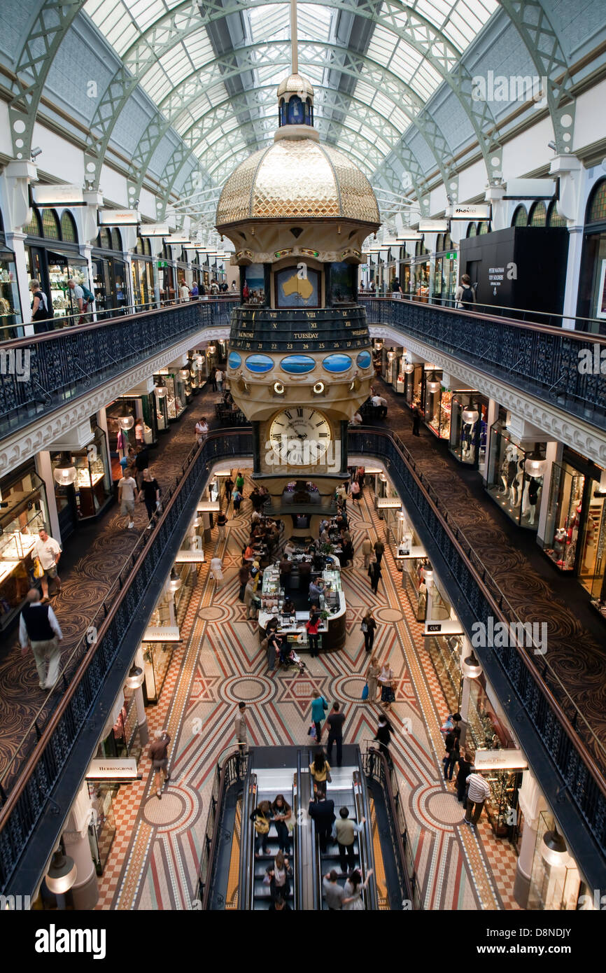 A view of the interior of the Queen Victoria Building in Sydney ...