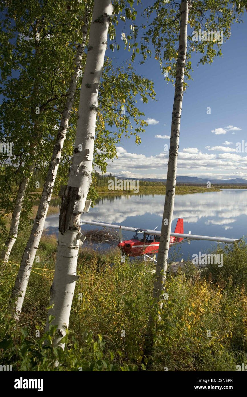 A water jet plane flying through the sky, demonstrating the ...