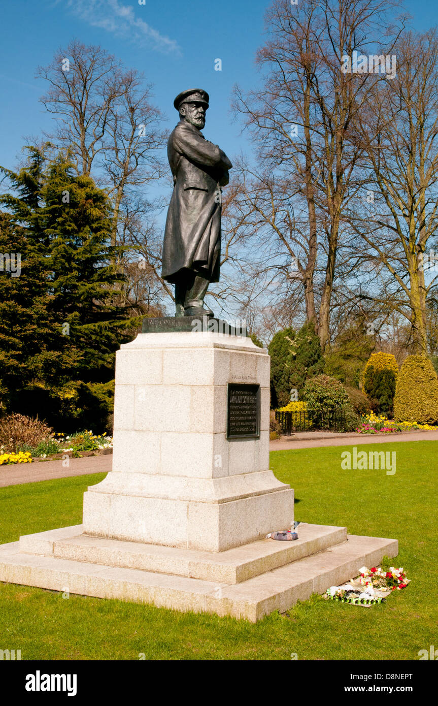 Bronze statue of Commander Edward John Smith Captain of the Titanic in ...