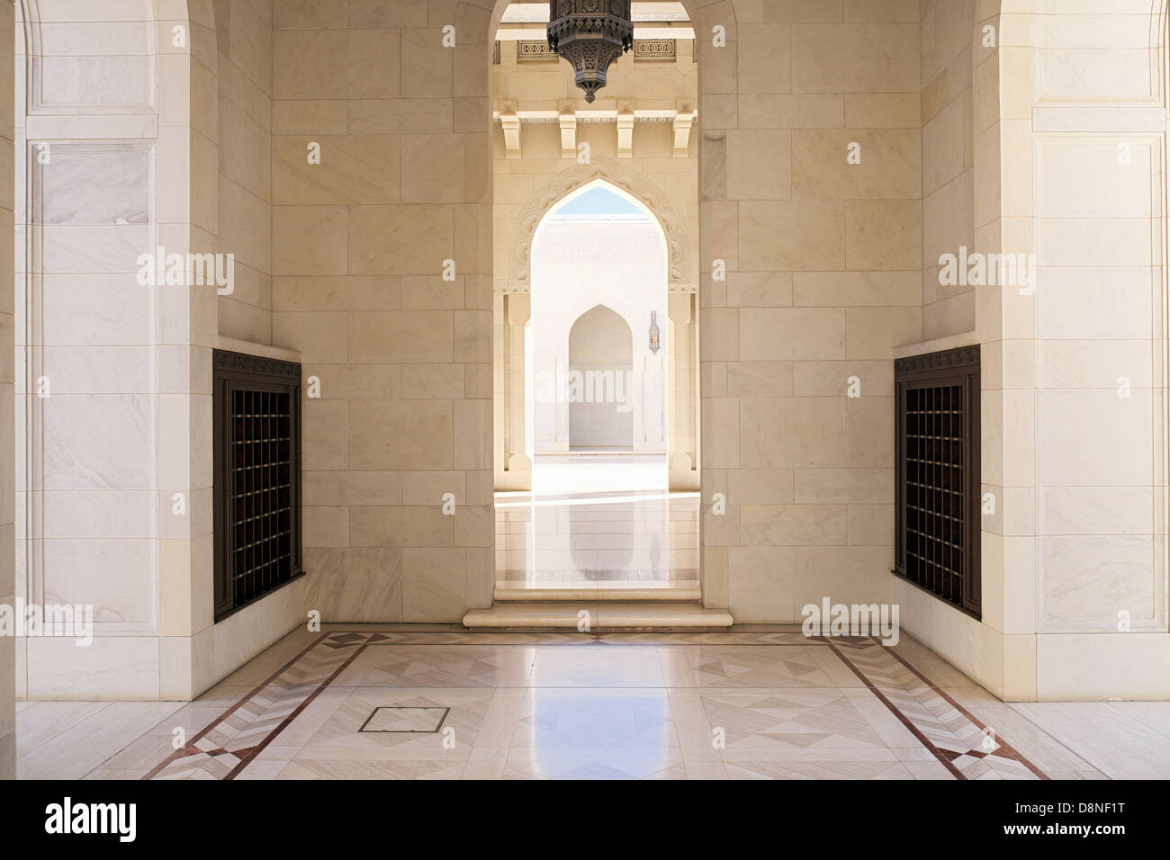Patio, Sultan Qaboos Grand Mosque, Muscat, Sultanate of Oman, Middle ...