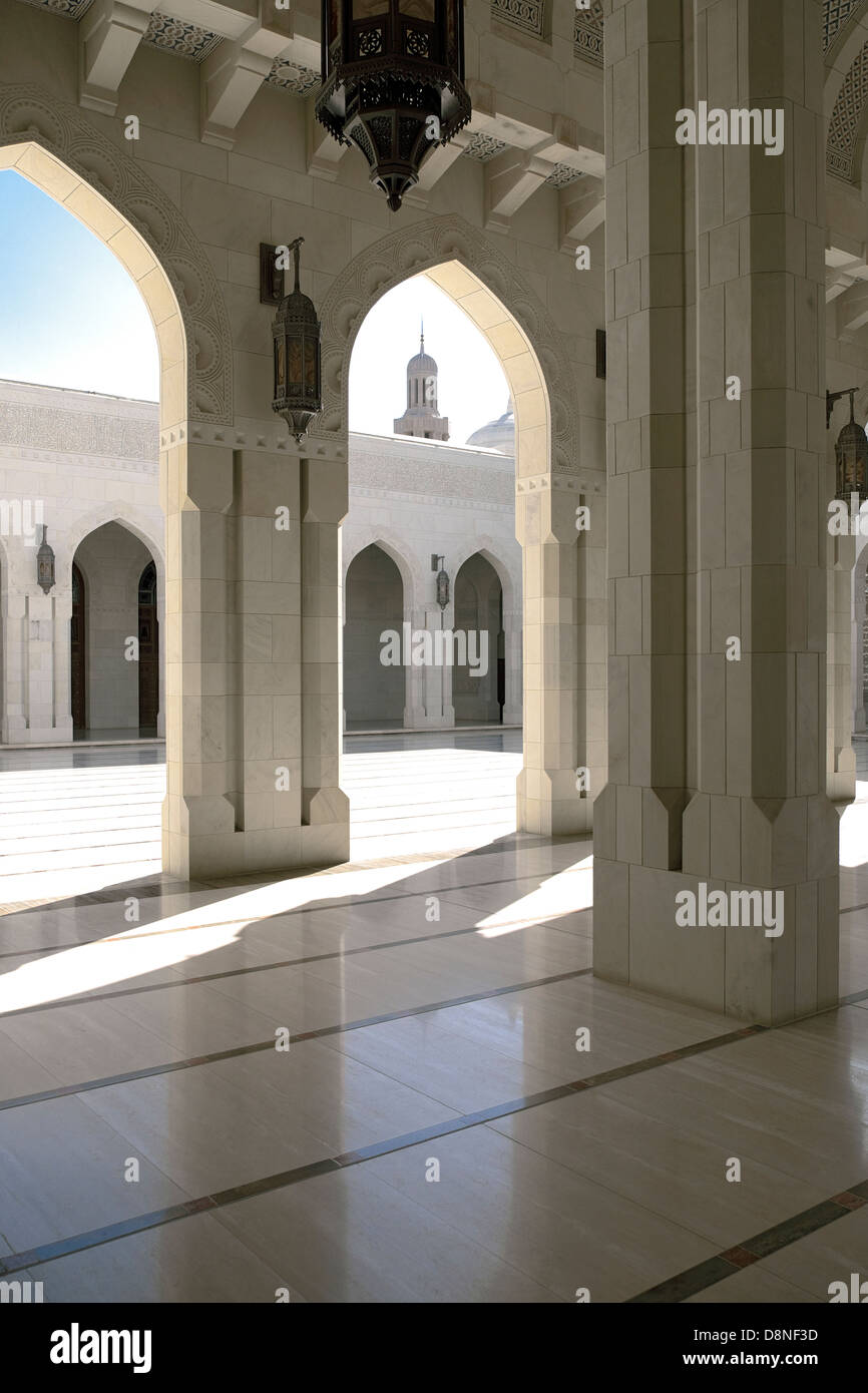 Patio, Sultan Qaboos Grand Mosque, Muscat, Sultanate of Oman, Middle ...
