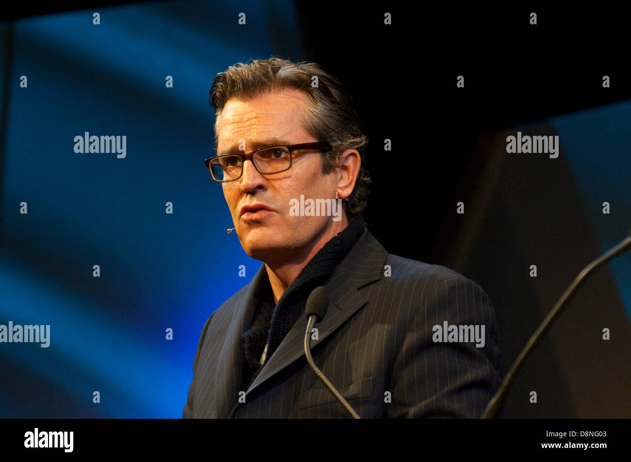 Hay-on-Wye, UK. 1st June 2013. Rupert Everett talks to Paul Blezard ...