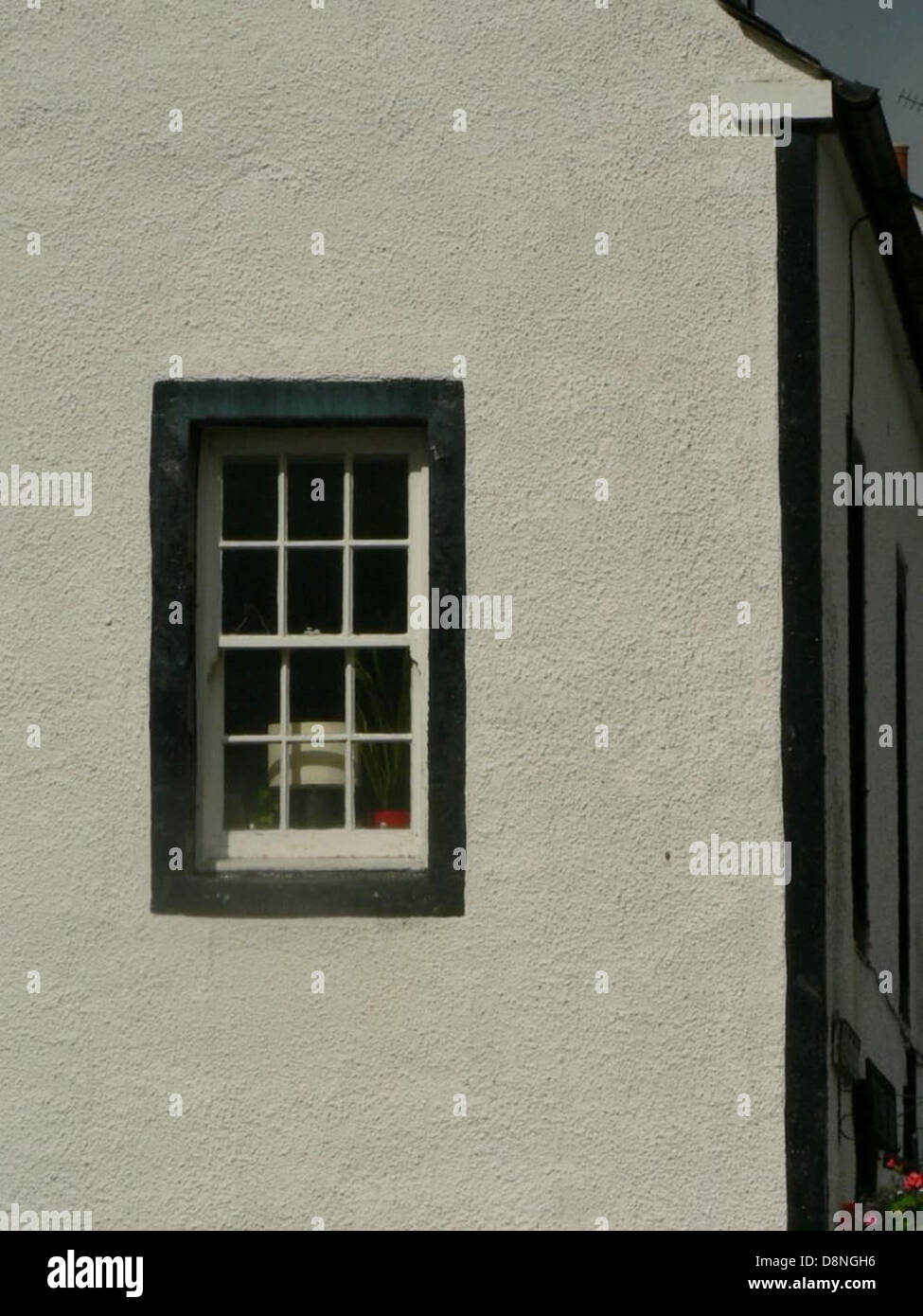 Window on white wall Stock Photo - Alamy