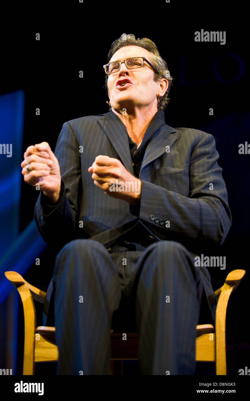 Rupert Everett actor talking about his new memoir on stage at Hay ...