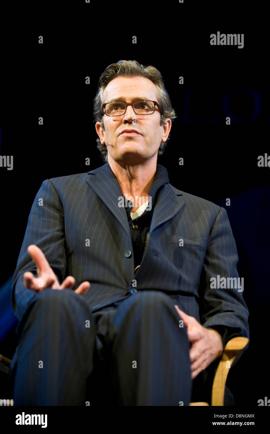 Rupert Everett actor talking about his new memoir on stage at Hay ...