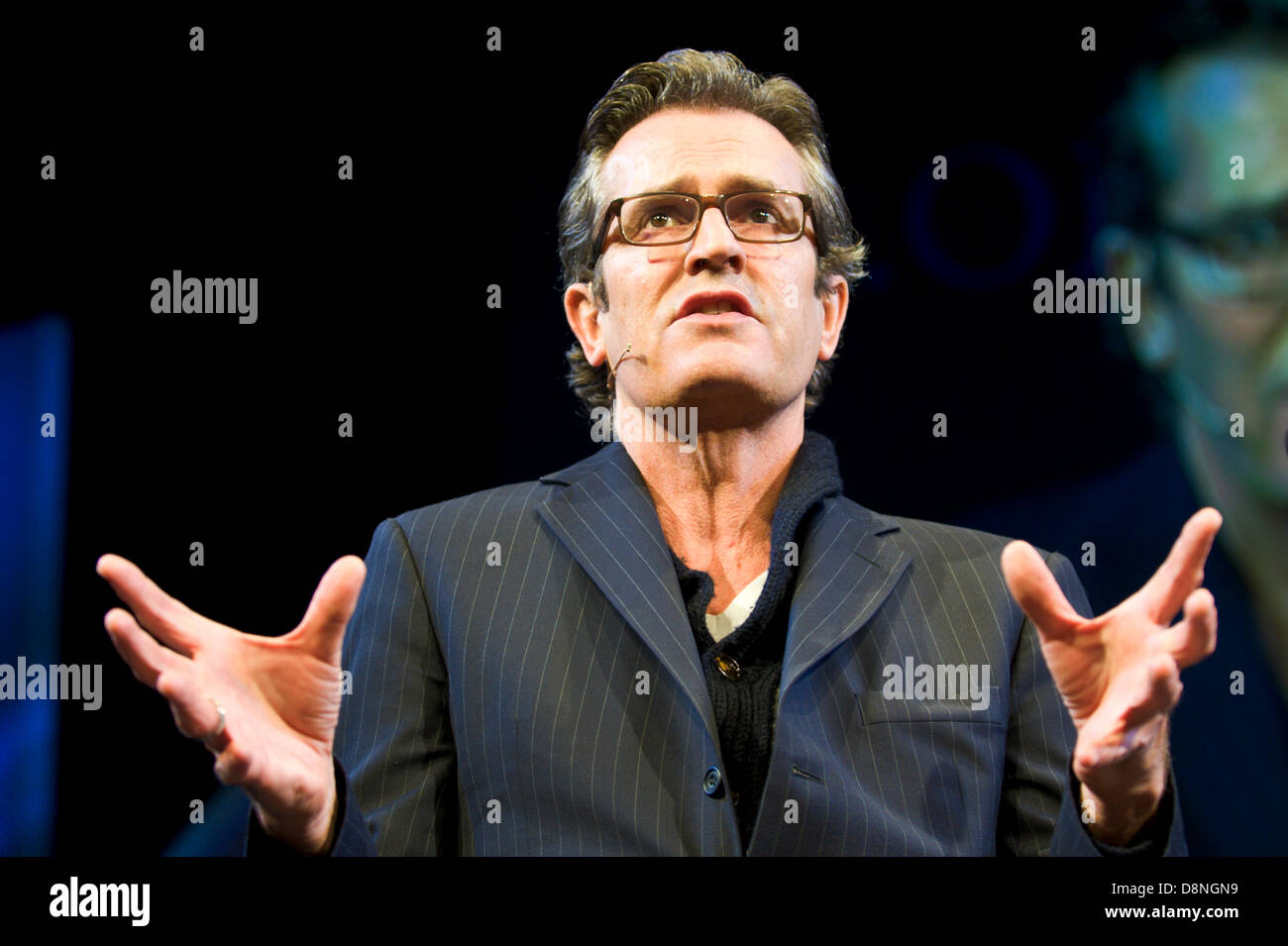Rupert Everett actor talking about his new memoir on stage at Hay ...