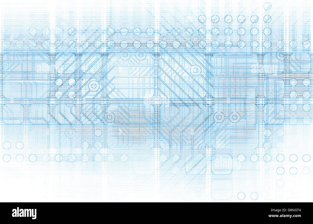 Cybernetics Mechanical Design as a Blueprints Art Stock Photo - Alamy