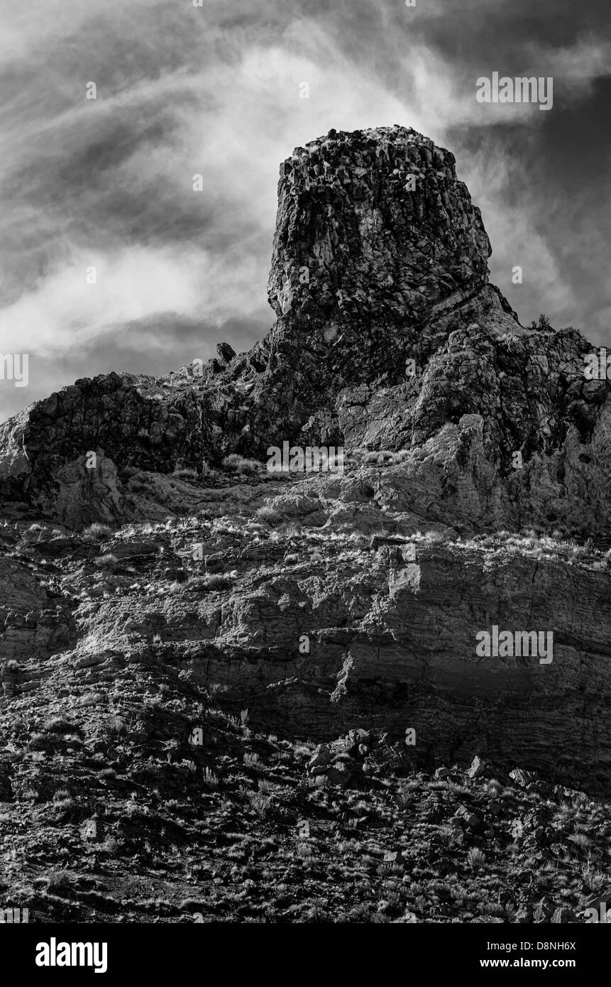 Sky & Rocks in B&W Stock Photo - Alamy