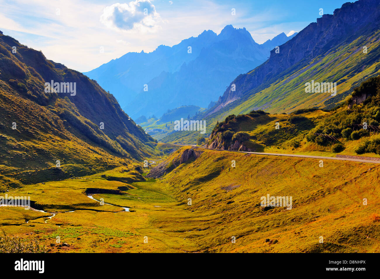 Austria Alps summer mountains landscape Stock Photo - Alamy