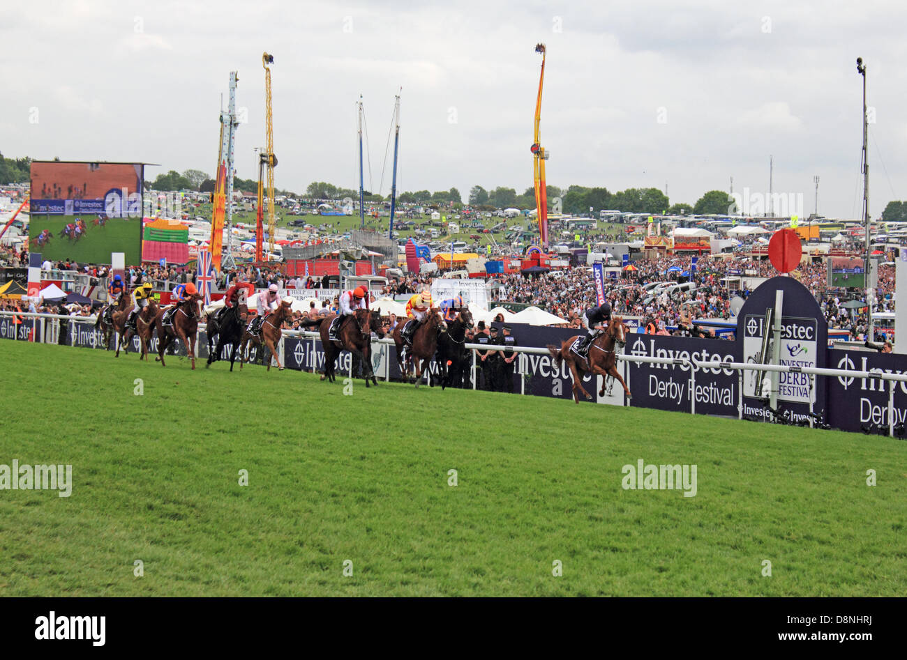 Horse racing finish line hi-res stock photography and images - Alamy