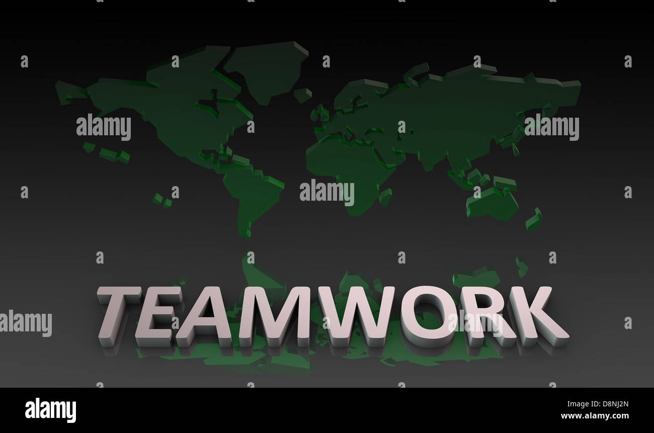 Teamwork by a Global Team as Concept Stock Photo - Alamy
