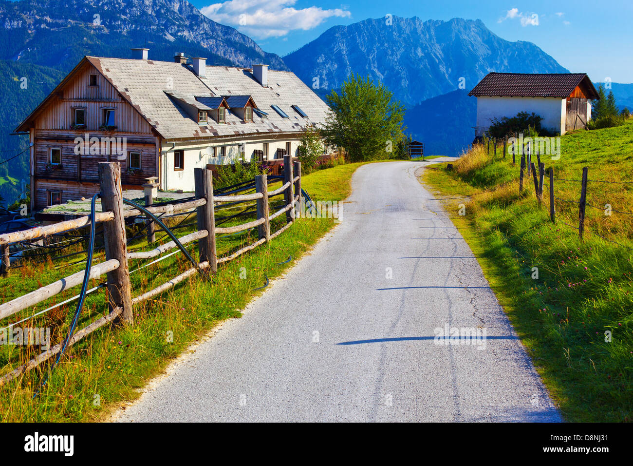 Austria Alps country summer landscape Stock Photo - Alamy