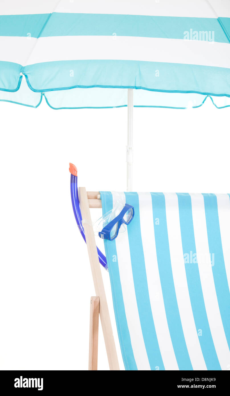 Beach chair in the sand Stock Photo - Alamy