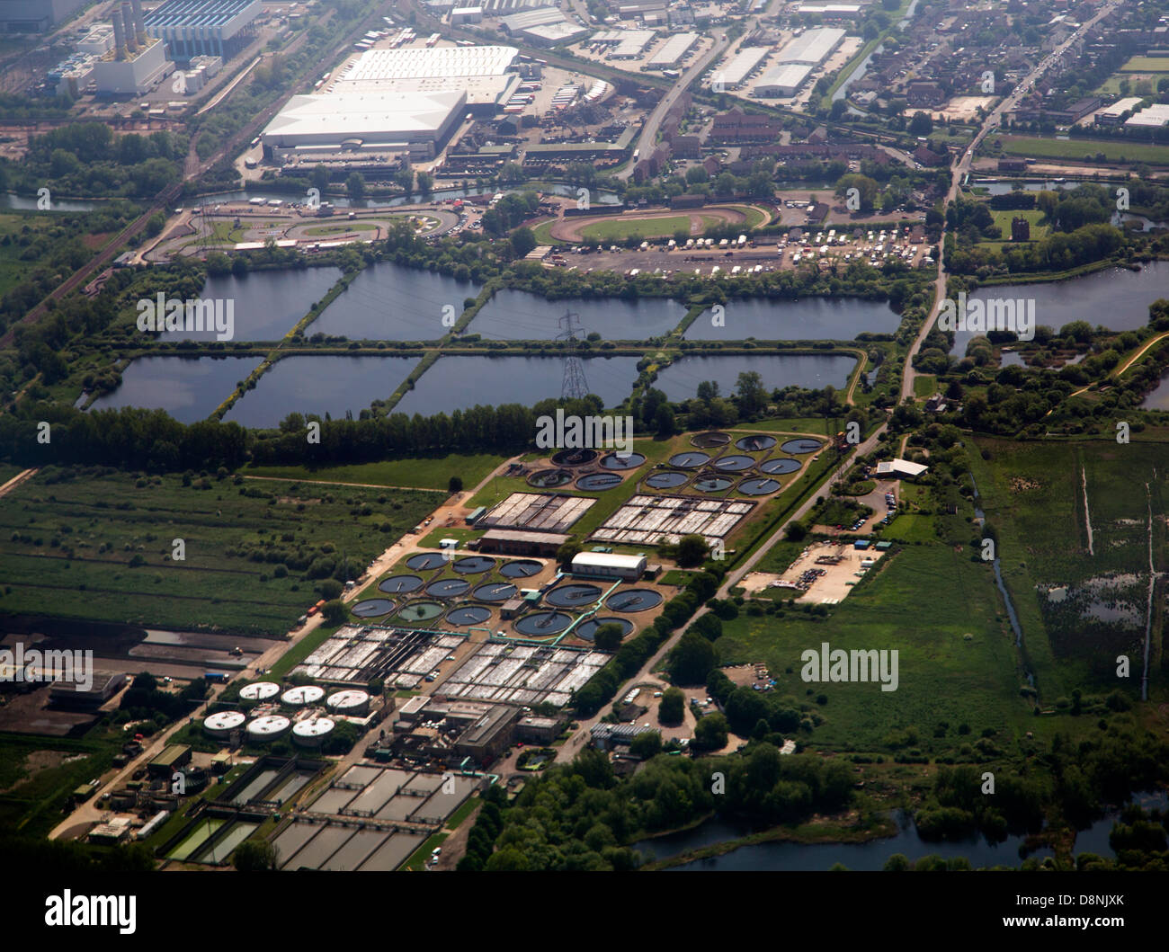 Reservoir aerial shot Stansted Essex area Stock Photo - Alamy
