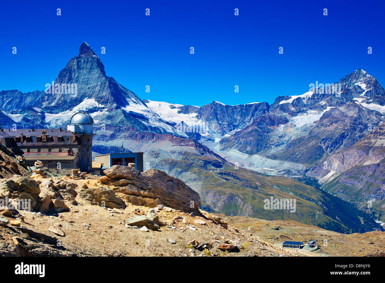 Alps Matterhorn mountain summer landscape Stock Photo - Alamy
